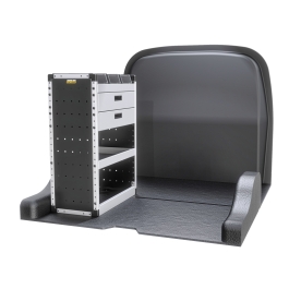 Peugeot Partner 2018 on L1H1 - Trade Van Racking - Gold - Passenger's Side