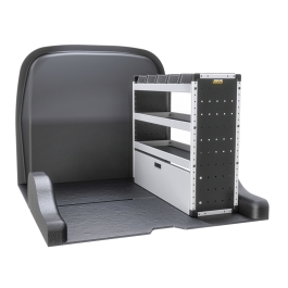 Peugeot Partner 2018 on L1H1 - Trade Van Racking - Silver - Driver's Side