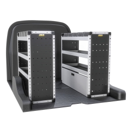 Peugeot Partner 2018 on L2H1 - Trade Van Racking - Silver - Full Kit